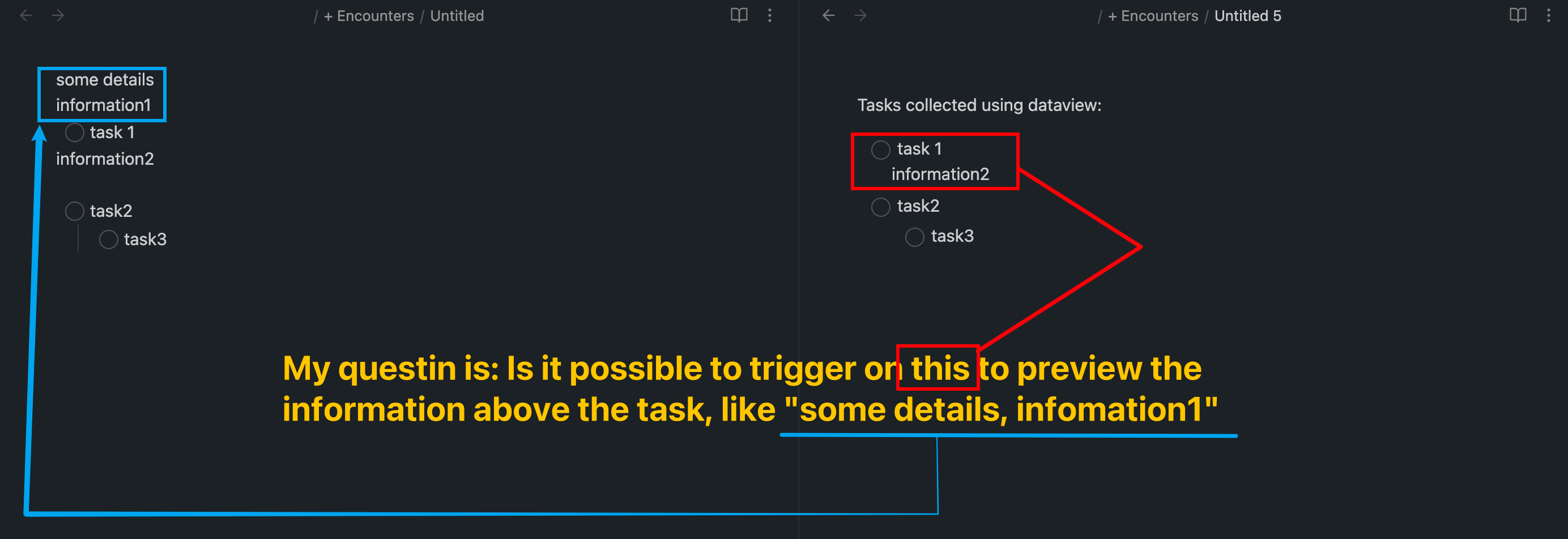 Generate the "hover-link events" on the tasks collected by dataview to see the context · Issue ...
