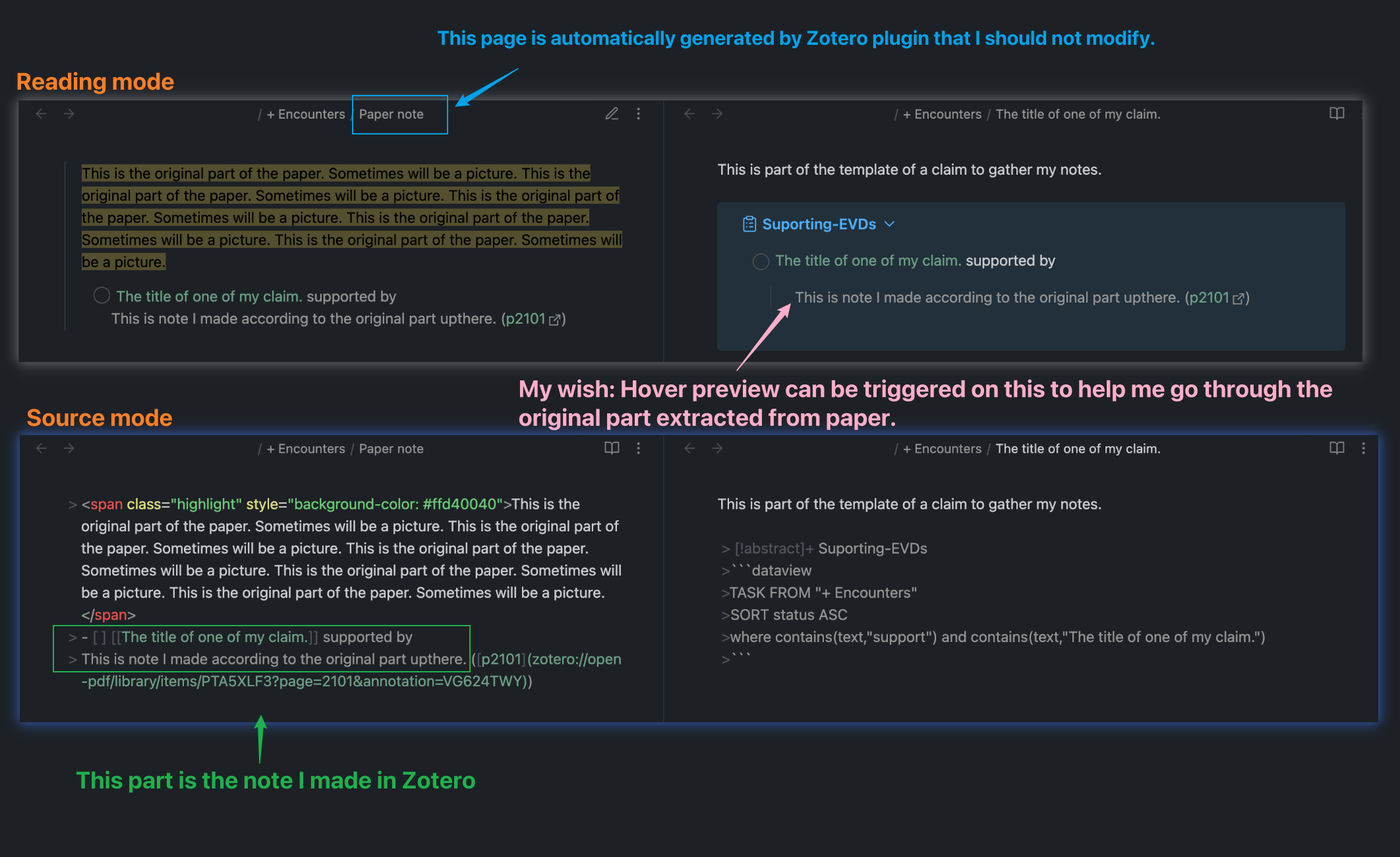Generate the "hover-link events" on the tasks collected by dataview to see the context · Issue ...