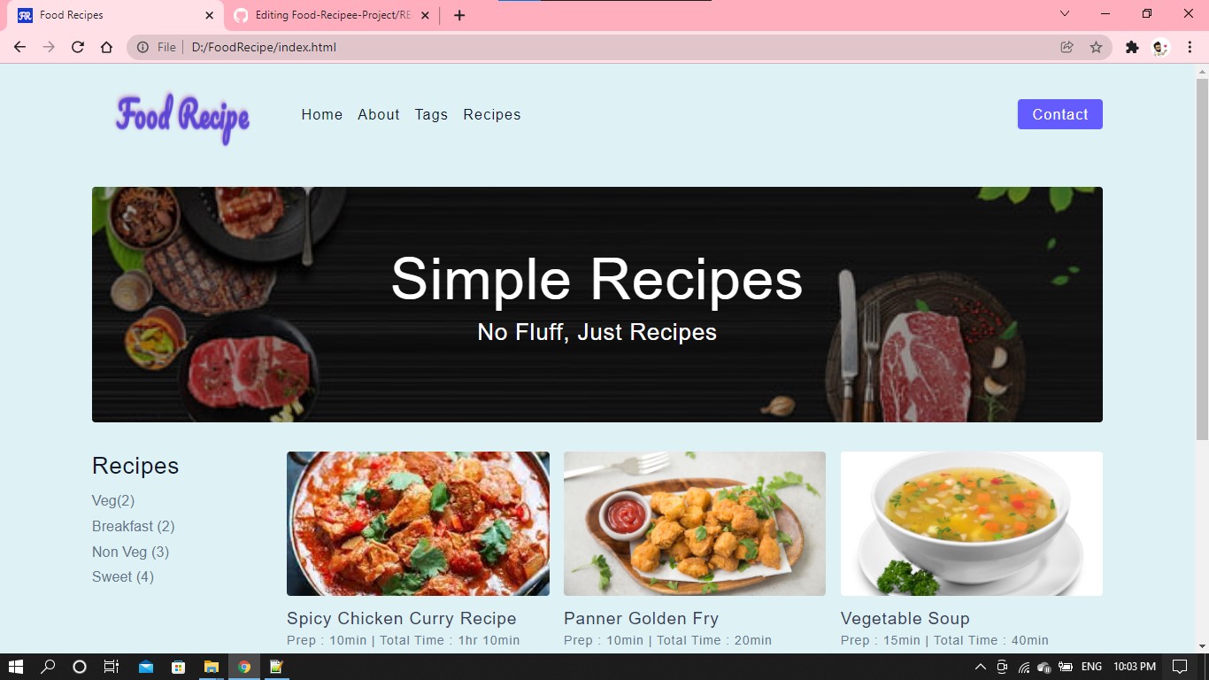 GitHub - prem-kamble/Food-Recipee-Project