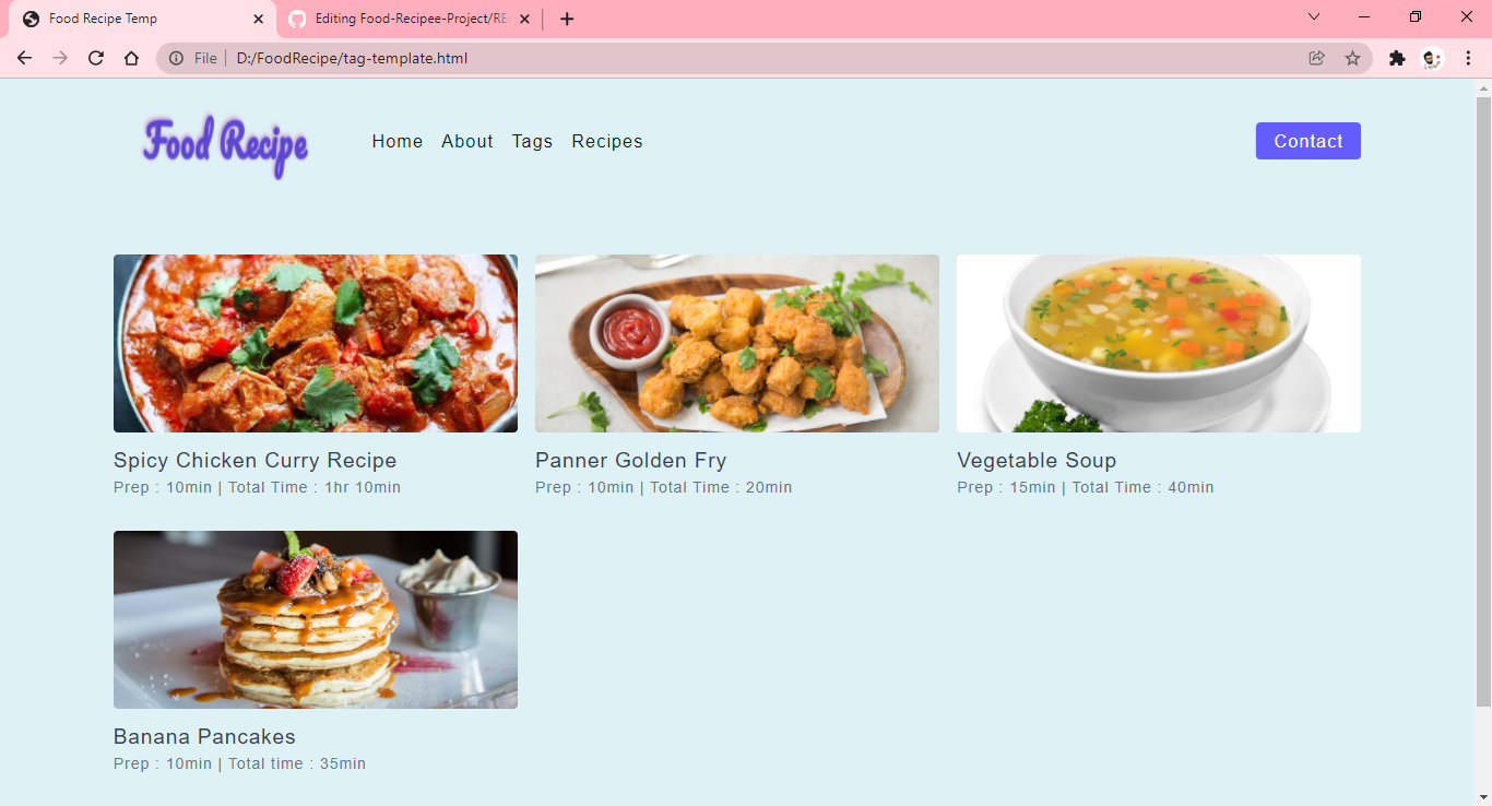 GitHub - prem-kamble/Food-Recipee-Project