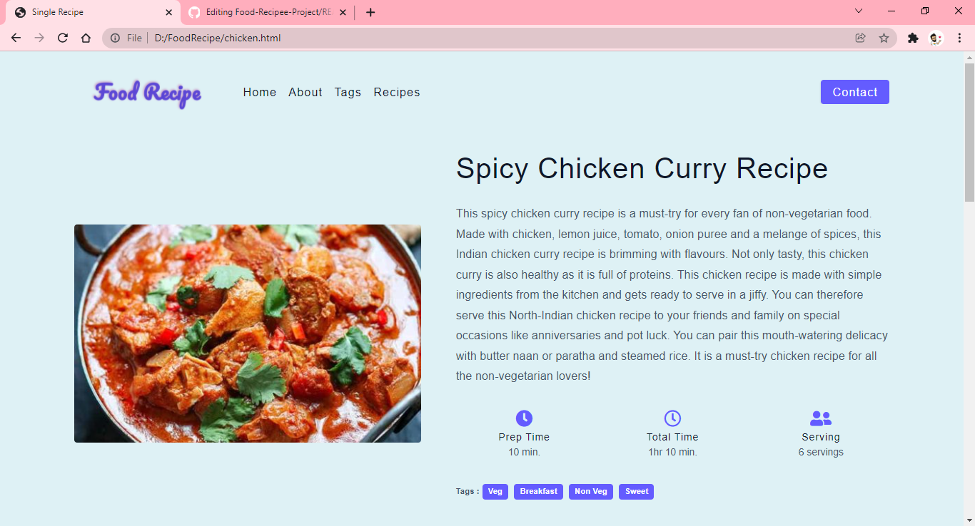 GitHub - prem-kamble/Food-Recipee-Project