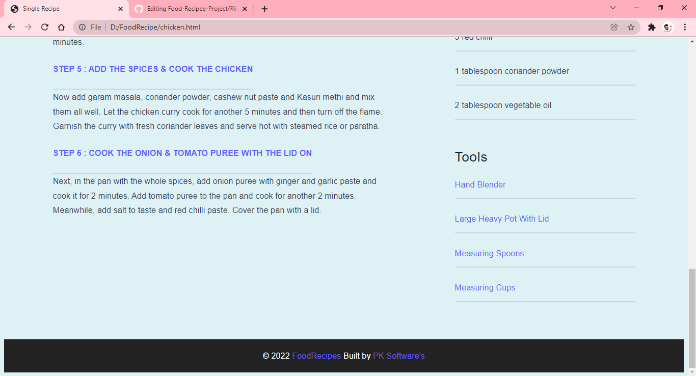GitHub - prem-kamble/Food-Recipee-Project