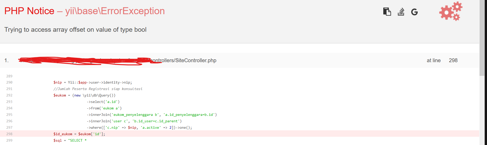 PHP 7.4 "Trying to access array offset on value of type" after update Yii 2.0.15 to 2.0.40 ...