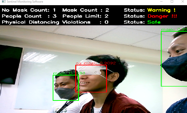 GitHub - Carl-Marasigan/Sentinel-Software-FaceMask-Detector-with-Physical-Distancing-and-People ...
