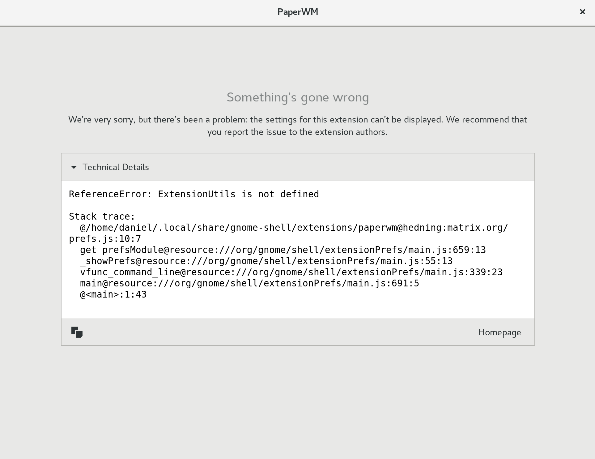 Redhat 8.7; gnome-shell 3.32.2 ReferenceError: ExtensionUtils is not defined · Issue #508 ...