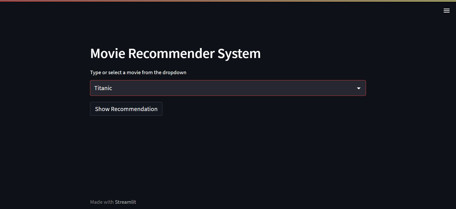GitHub - sarthak071/movie_reccomendation-system