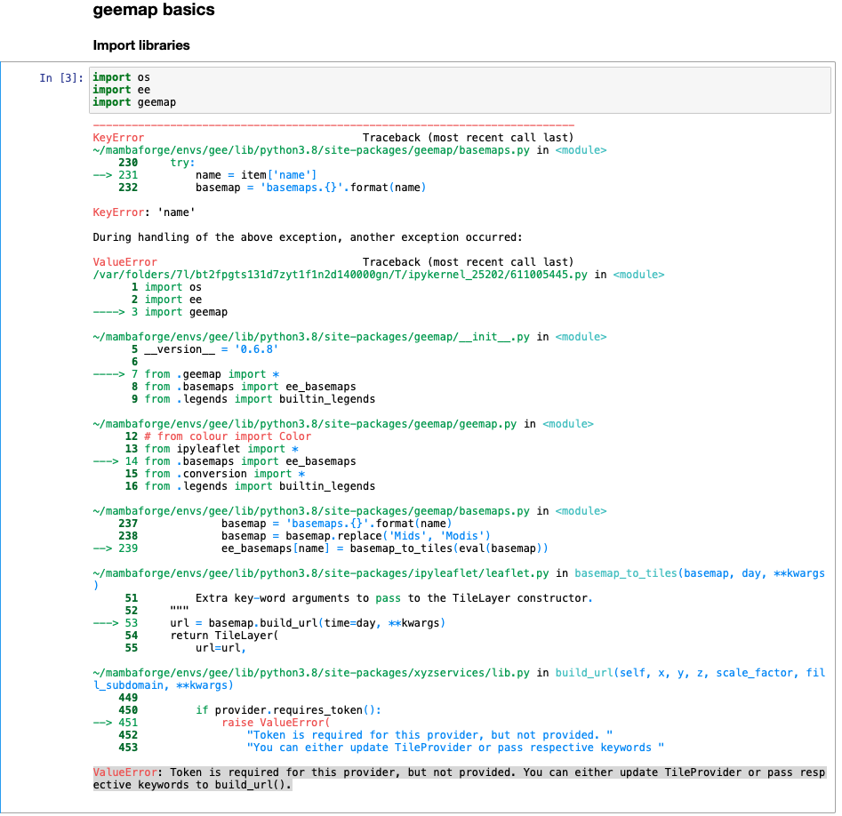 import geemap error · gee-community geemap · Discussion #827 · GitHub