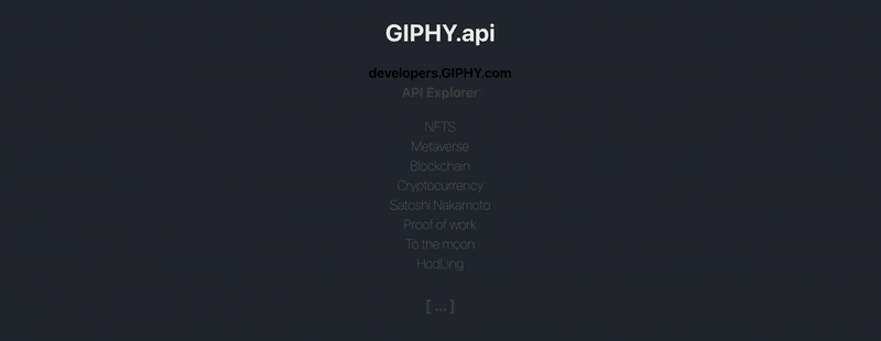 GitHub - escummy/giphy-api: Fetching giphy API to show crypto gifs using keywords