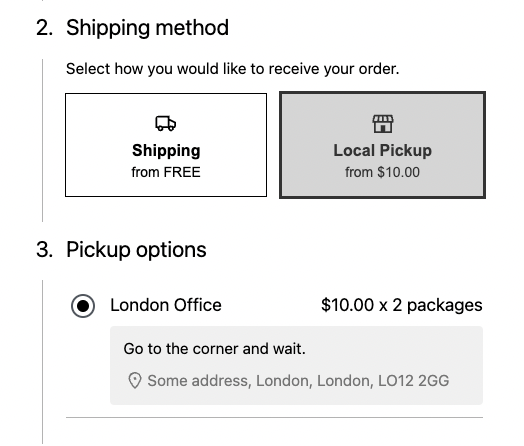 Local Pickup: Align Cart packages to Checkout packages when local pickup is present · Issue ...