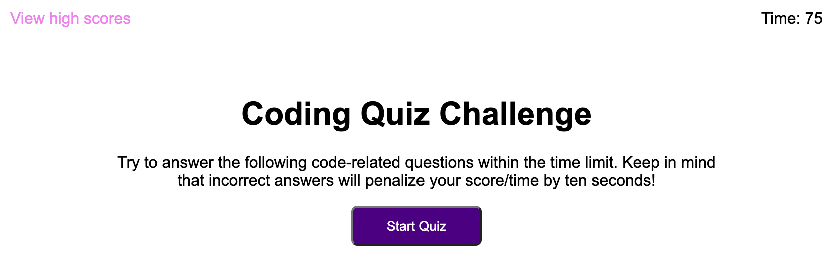 GitHub - AhmedAlkh/code-quiz: Web APIs Challenge: Code Quiz