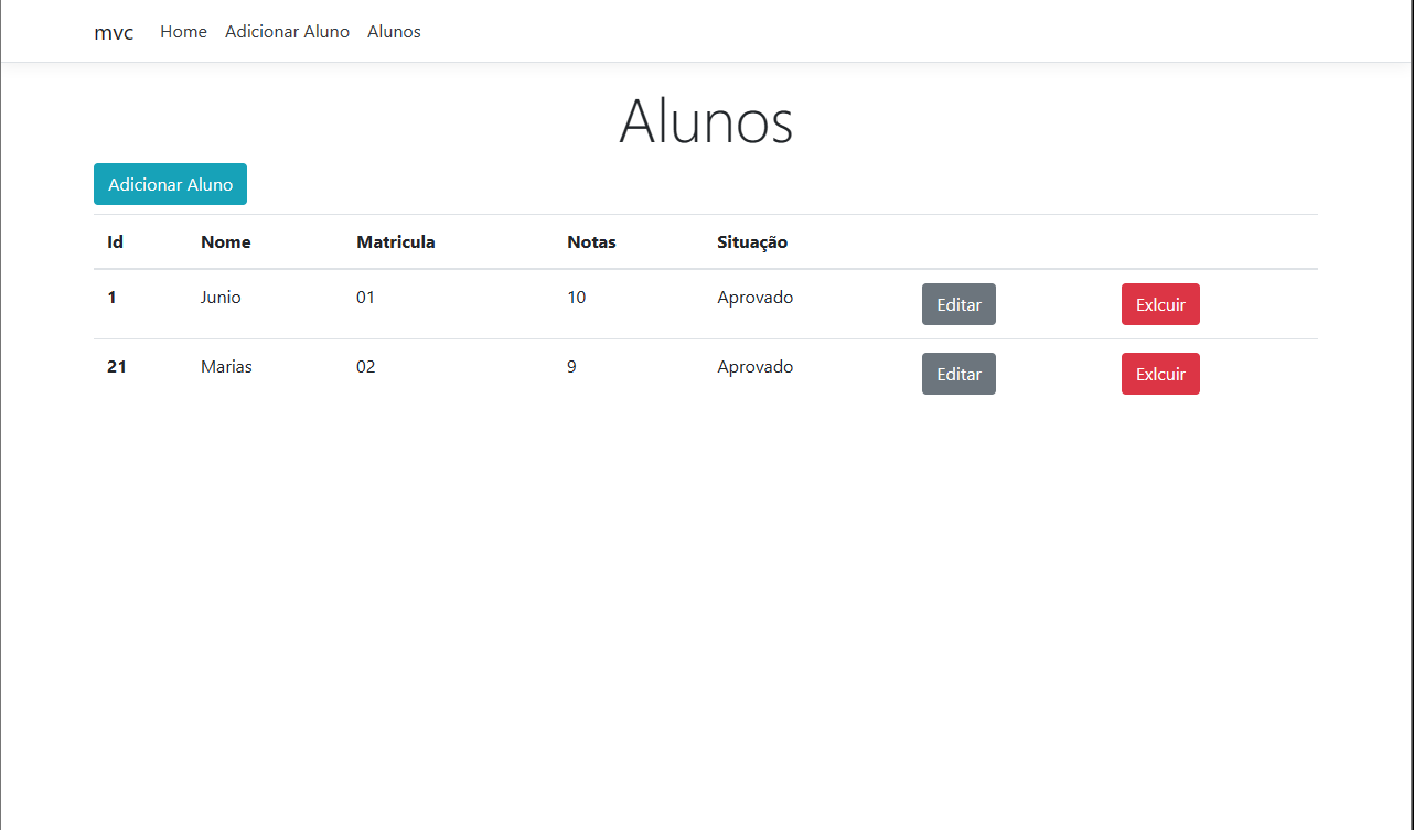 GitHub - RodJunio/CadastroDeAlunos: Realizado em Asp.Net MVC realizei um CRUD de cadastro de alunos.