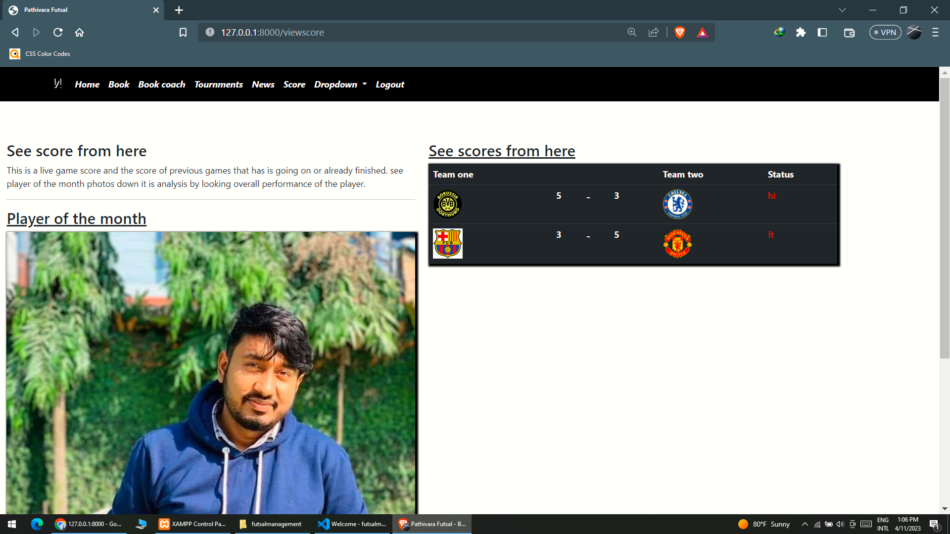 GitHub - Roshandahal/Futsal-Management-System: This project is made up of Html,css and ...