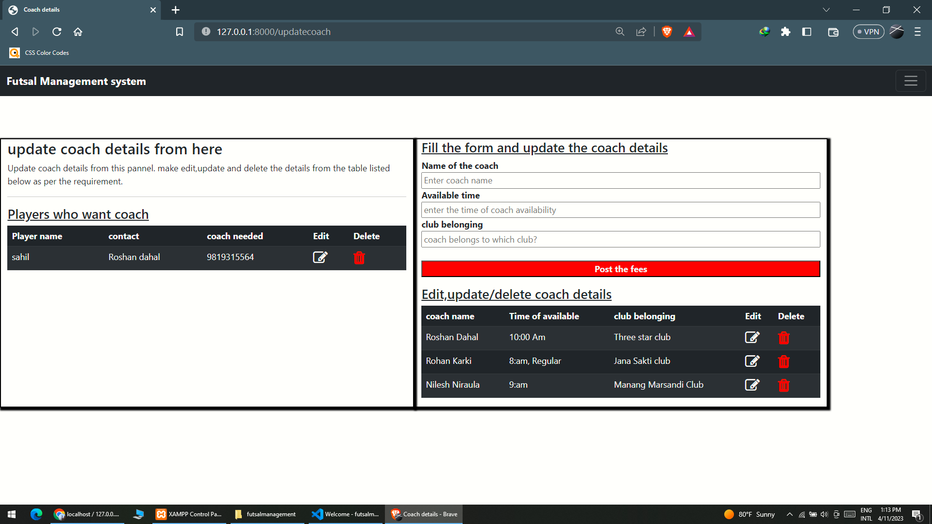 GitHub - Roshandahal/Futsal-Management-System: This project is made up of Html,css and ...
