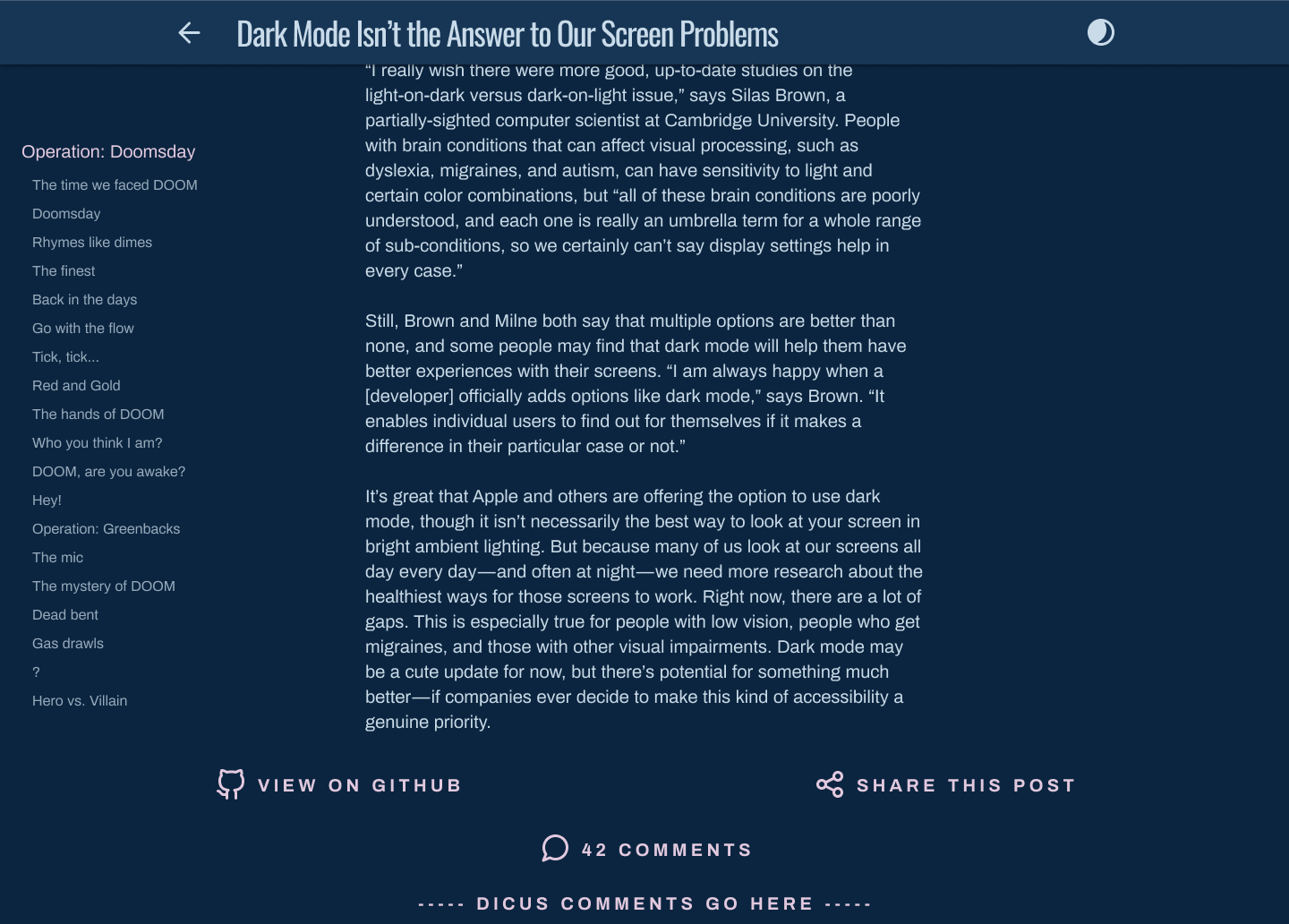 Add dark mode · Issue #4 · unicorn-utterances/unicorn-utterances · GitHub