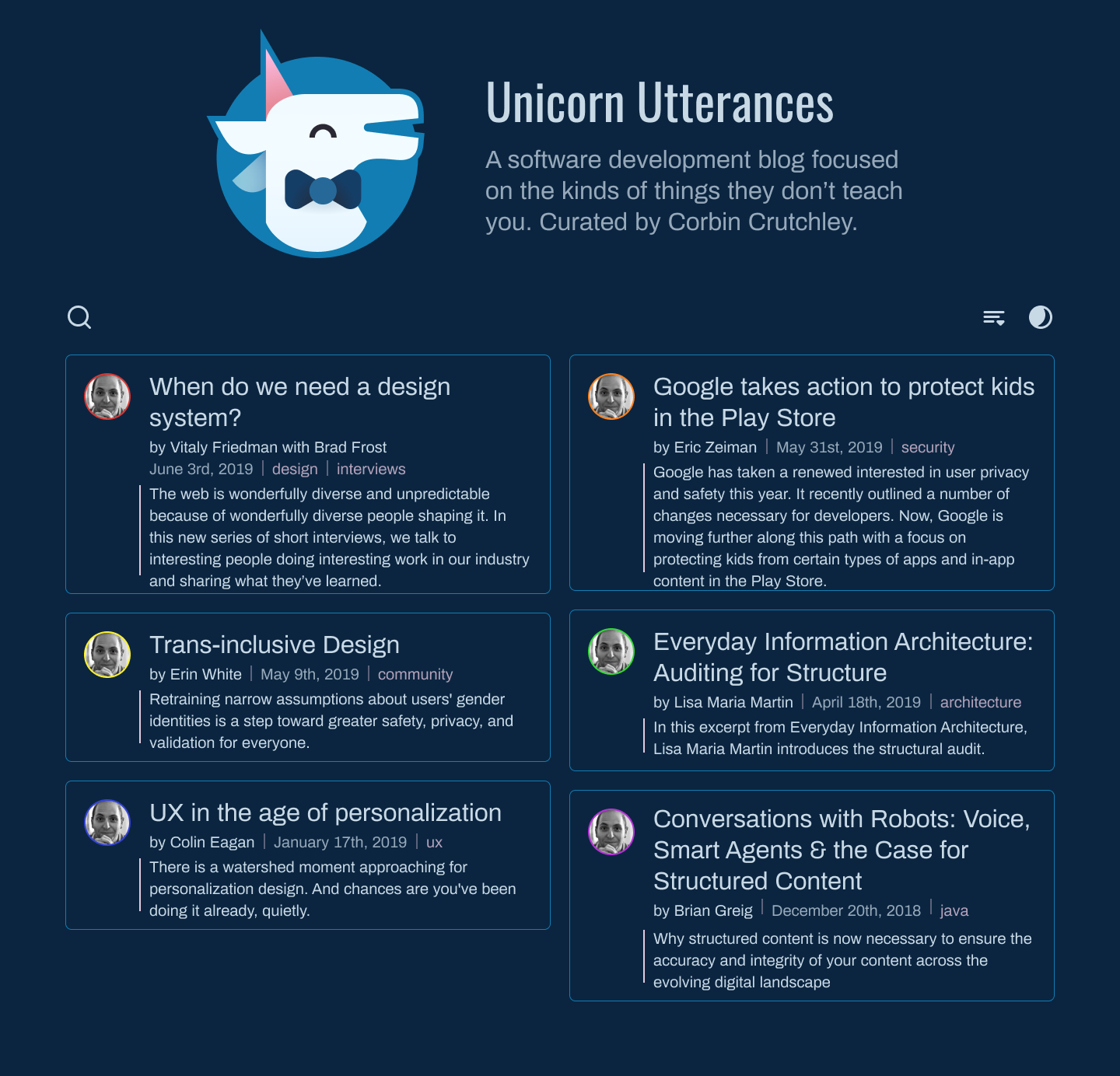 Add dark mode · Issue #4 · unicorn-utterances/unicorn-utterances · GitHub