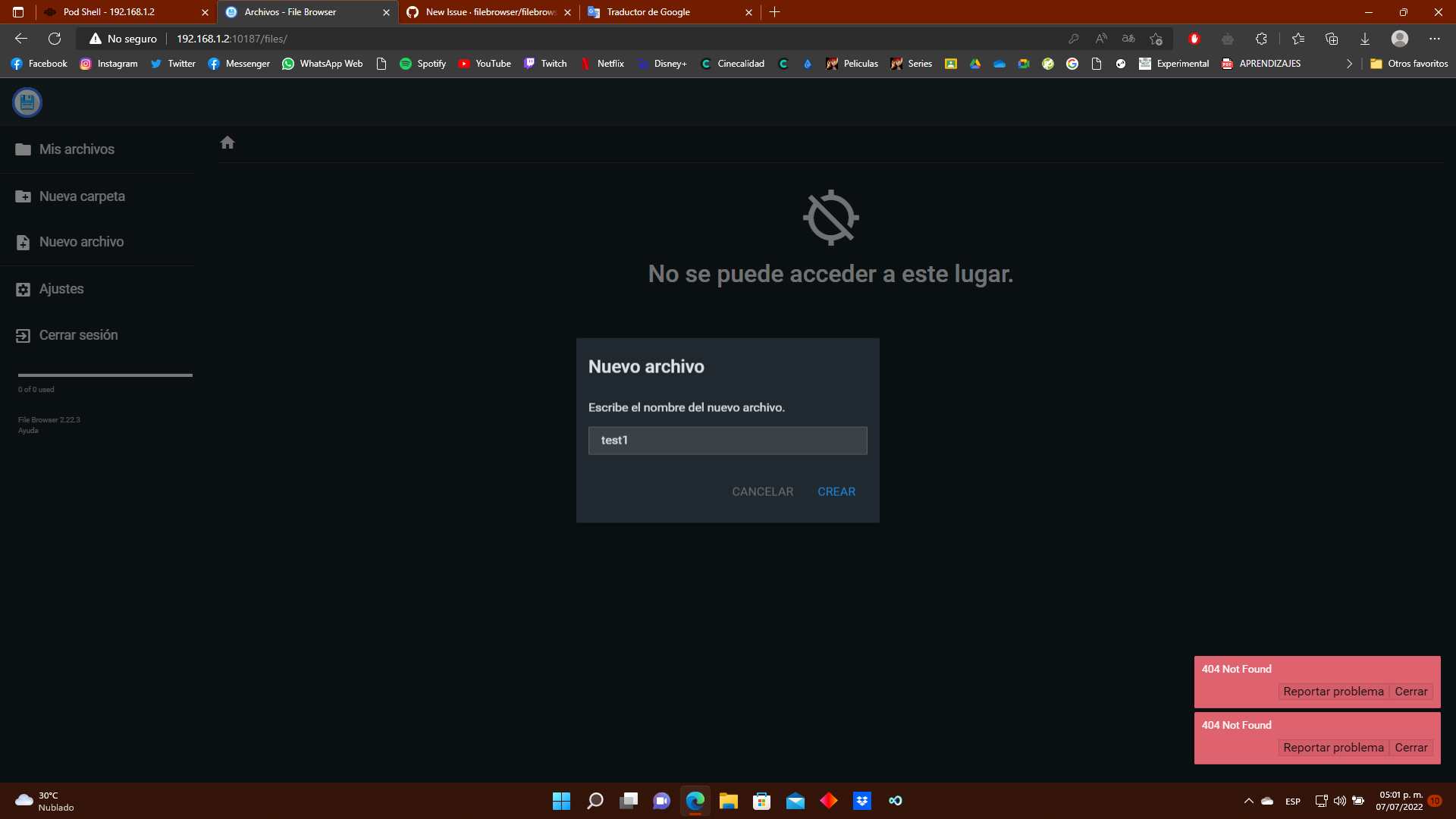 I can't access my file path · Issue #2030 · filebrowser/filebrowser · GitHub