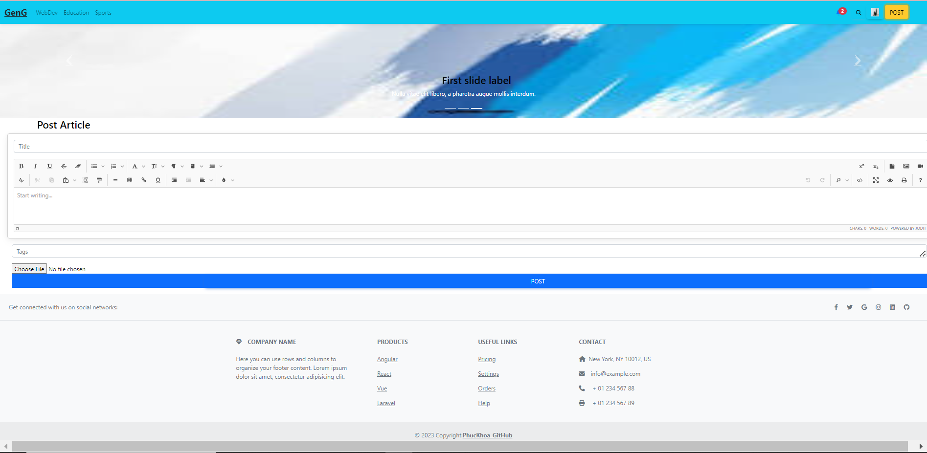 GitHub - phuckhoa33/GENG_Application: This is blog application with full features both admin and ...
