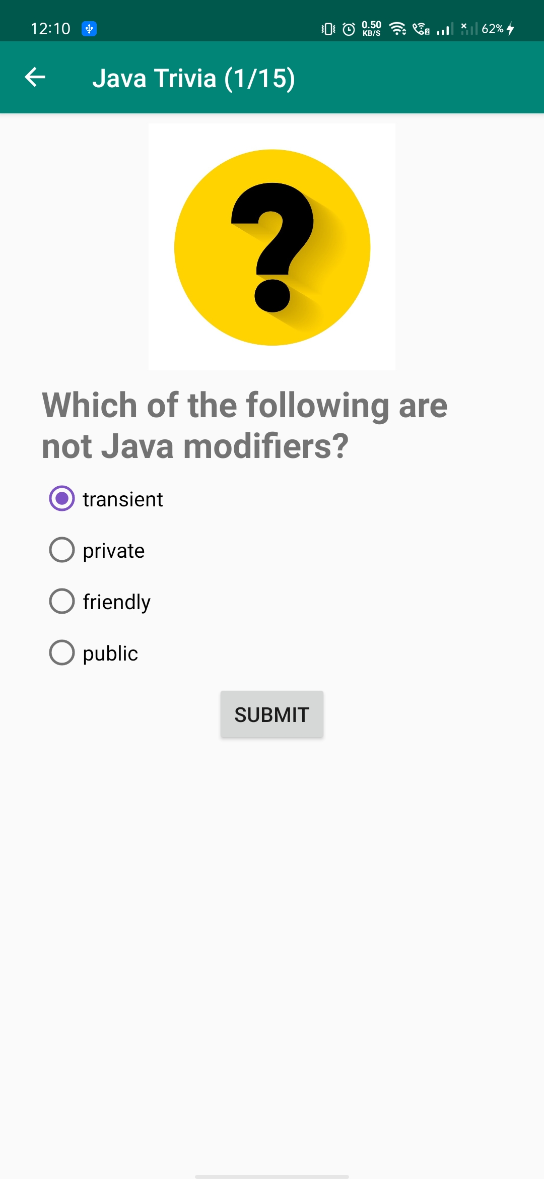 Github Sogekin Gjava Trivia This Is A Simple Java Quiz Application Created Using Kotlin