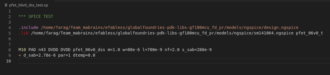 unable to run - gf180mcu_fd_io__bi_t.cdl file on ngspice · Issue #11 · google/globalfoundries ...