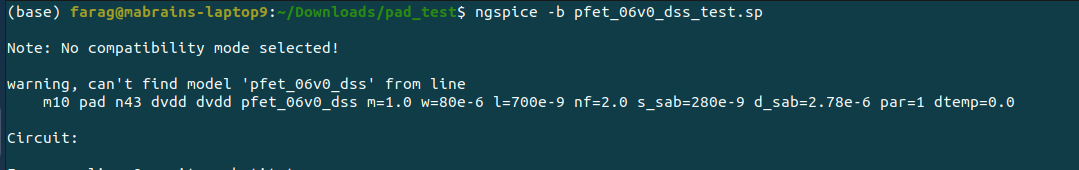 unable to run - gf180mcu_fd_io__bi_t.cdl file on ngspice · Issue #11 · google/globalfoundries ...
