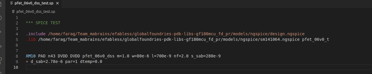 unable to run - gf180mcu_fd_io__bi_t.cdl file on ngspice · Issue #11 · google/globalfoundries ...