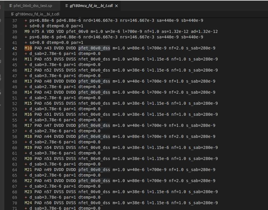 unable to run - gf180mcu_fd_io__bi_t.cdl file on ngspice · Issue #11 · google/globalfoundries ...