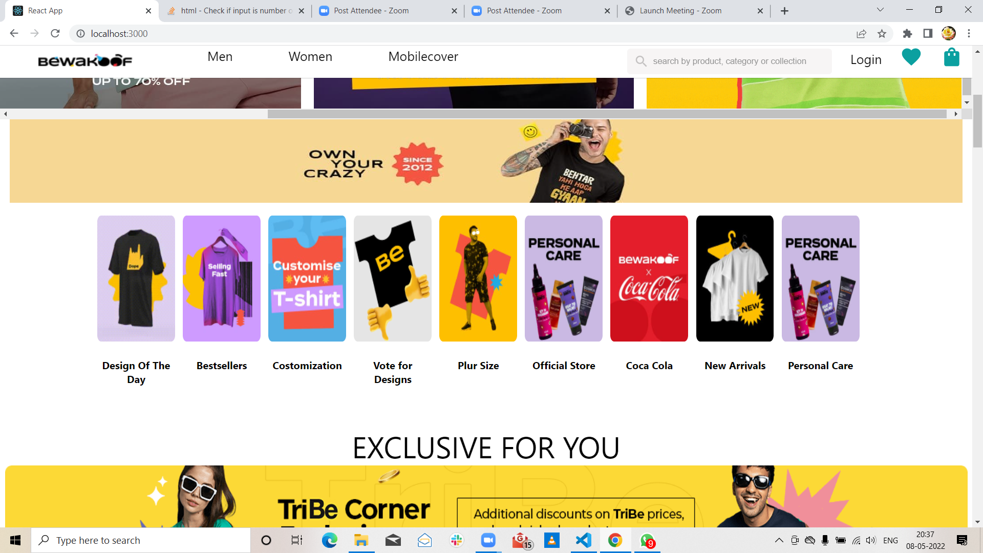 GitHub - abhi72181/Bewakoof_clone: Bewakoof is a lifestyle fashion brand that makes creative ...