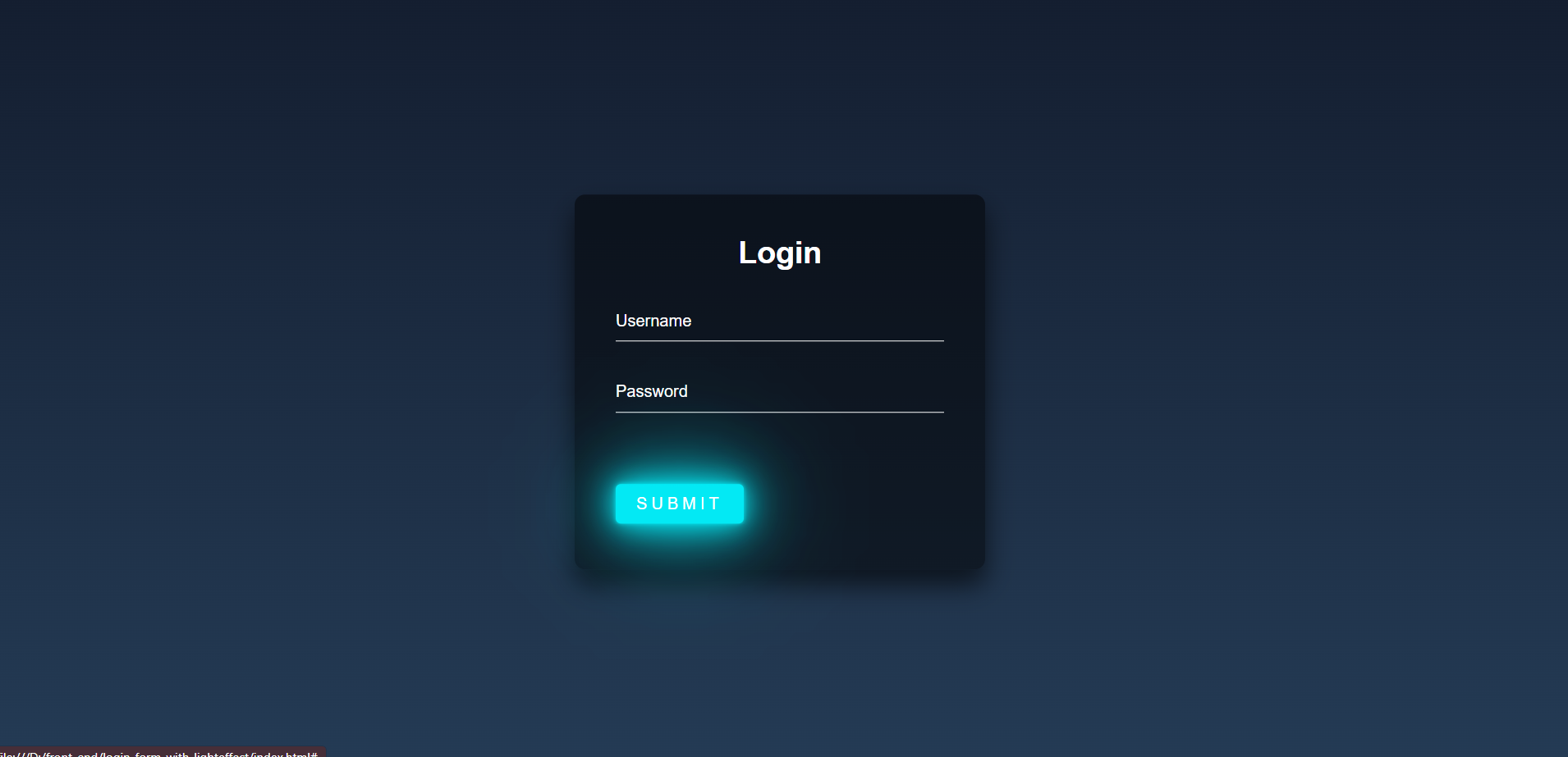 GitHub - Debarjitmohanty/login-form-with-lighteffect