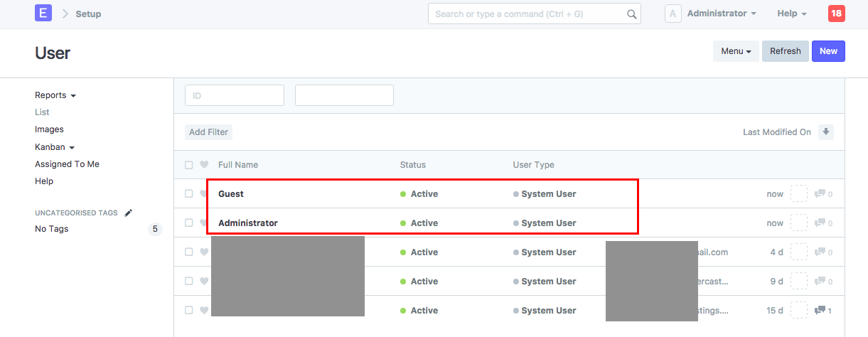 Administrator and Guest added as System User. Not able to add more as ...