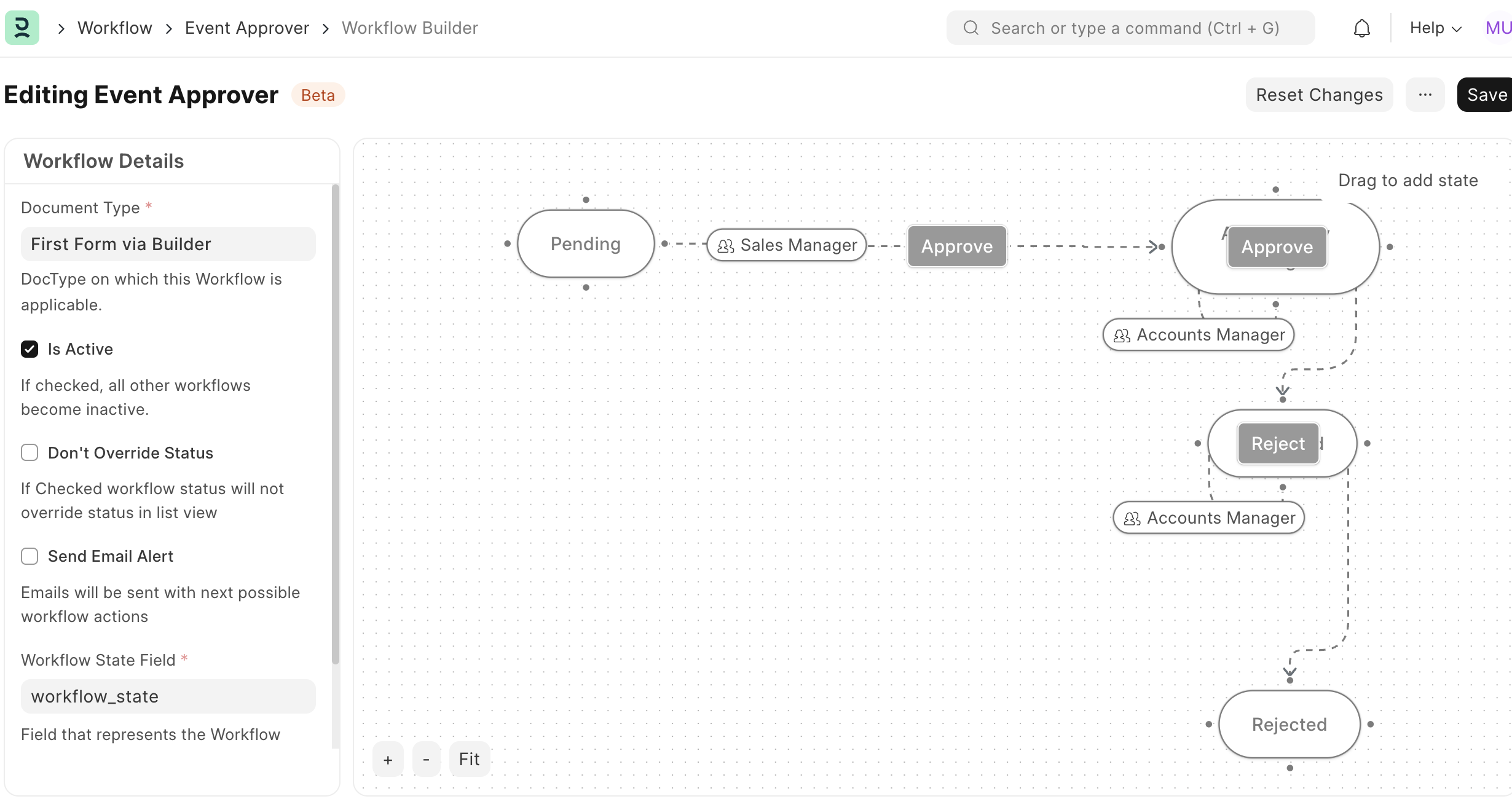 [V15] Workflow builder did'n't update the Role in the Status table · Issue #23212 · frappe ...