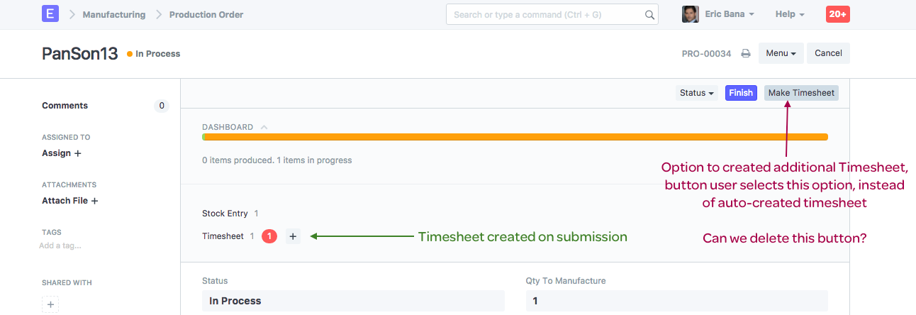 Delete "Make Timesheet" Button from Production Order · Issue #10162 · frappe/erpnext · GitHub