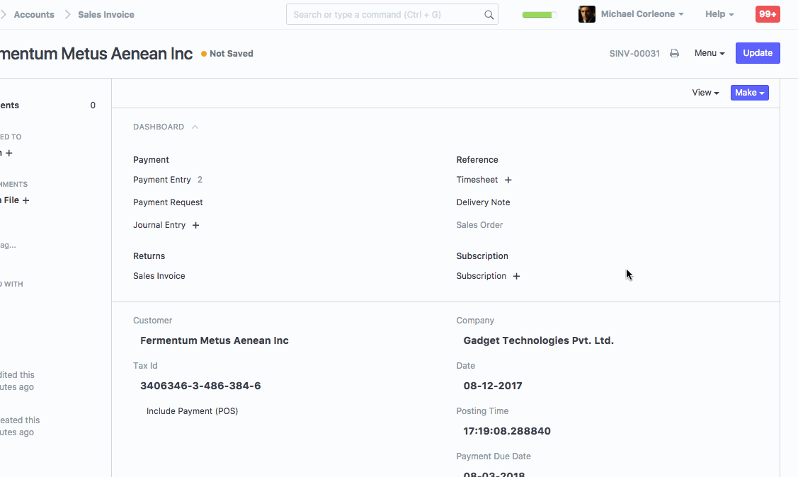 Error When Click On Update Button · Issue 11899 · Frappeerpnext · Github 9085