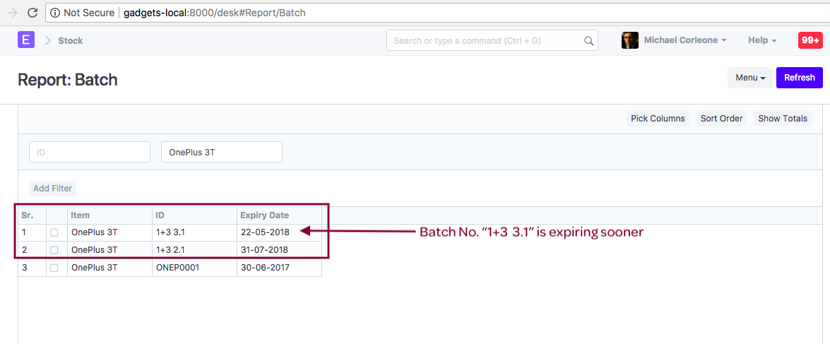 Batch ID not fetched based on Expiry Date · Issue #11956 · frappe ...