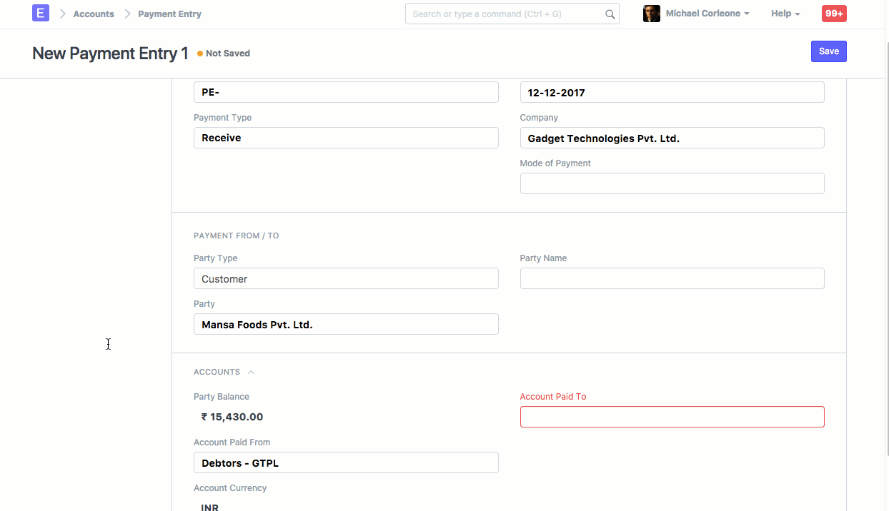 Payment Entry - Party Name not fetching · Issue #11959 · frappe/erpnext · GitHub