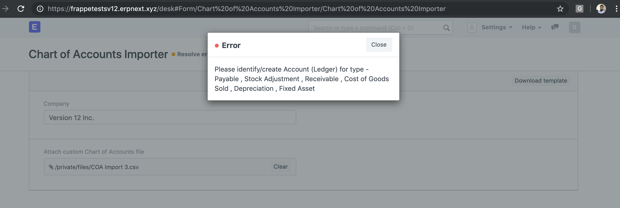 Error when importing Chart of Accounts · Issue #18214 · frappe/erpnext ...