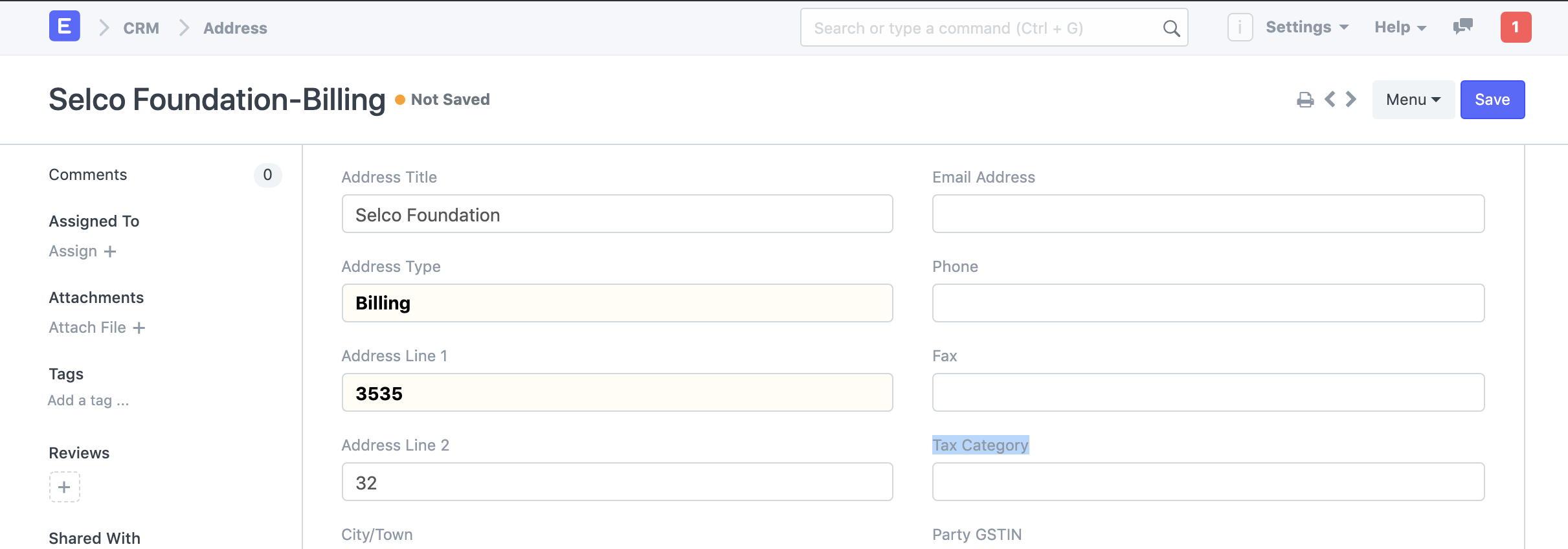 Tax Category error when selection Customer Address · Issue #18422 ...