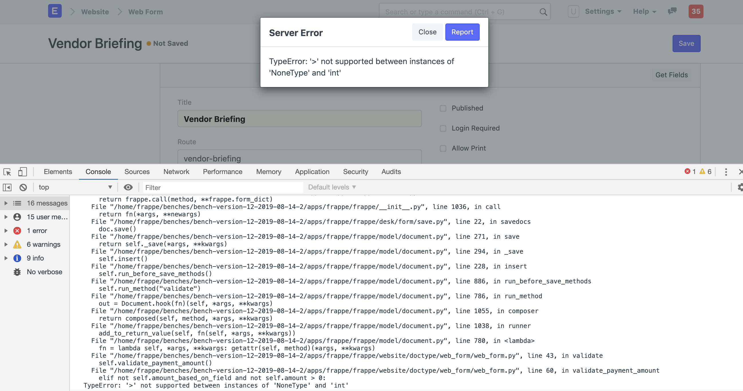 When creating Web Form in V12 instance · Issue #18506 · frappe/frappe ...