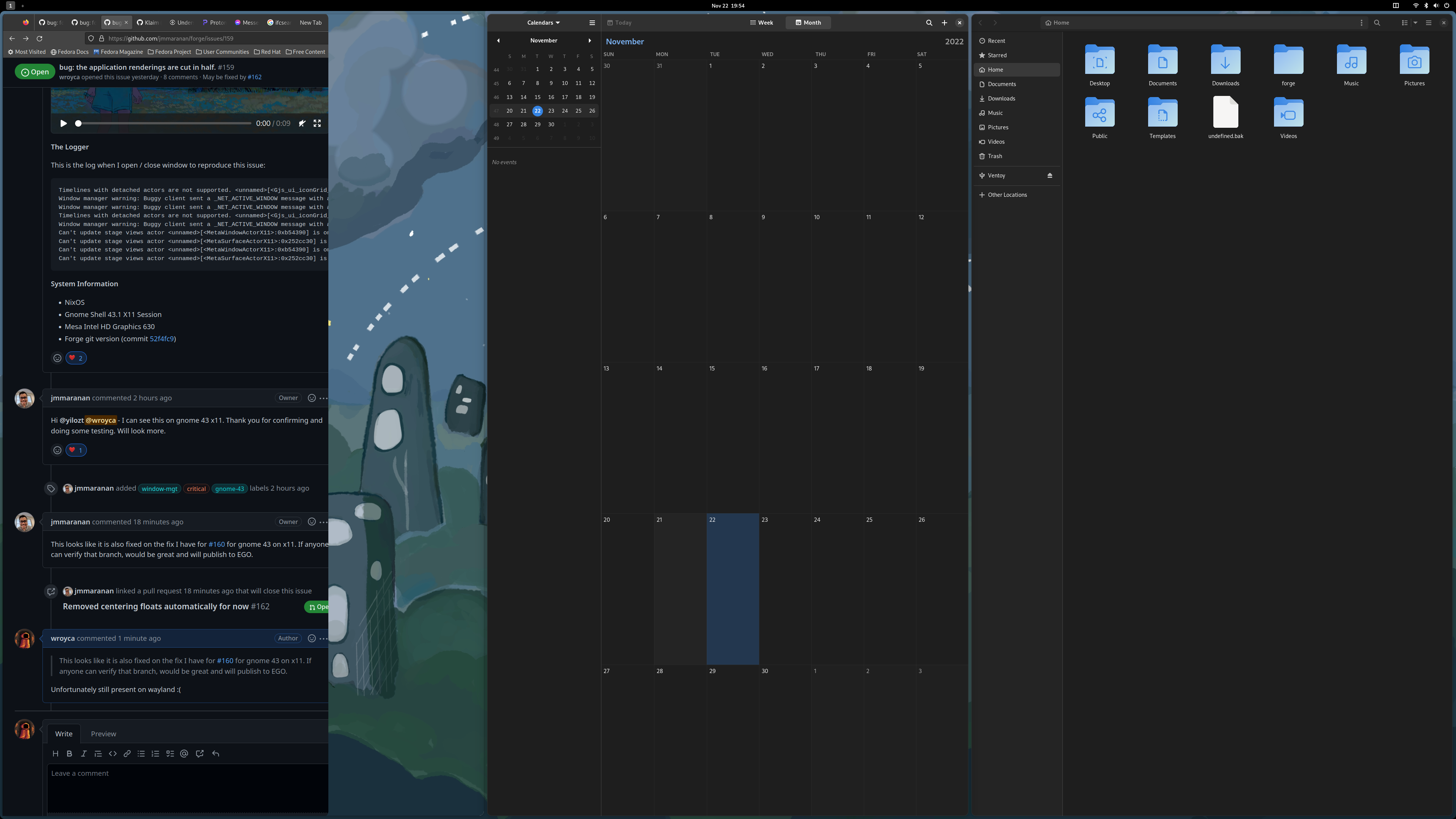 Wayland Application Renderings Are Cut In Half · Issue 159 · Forge Extforge · Github 