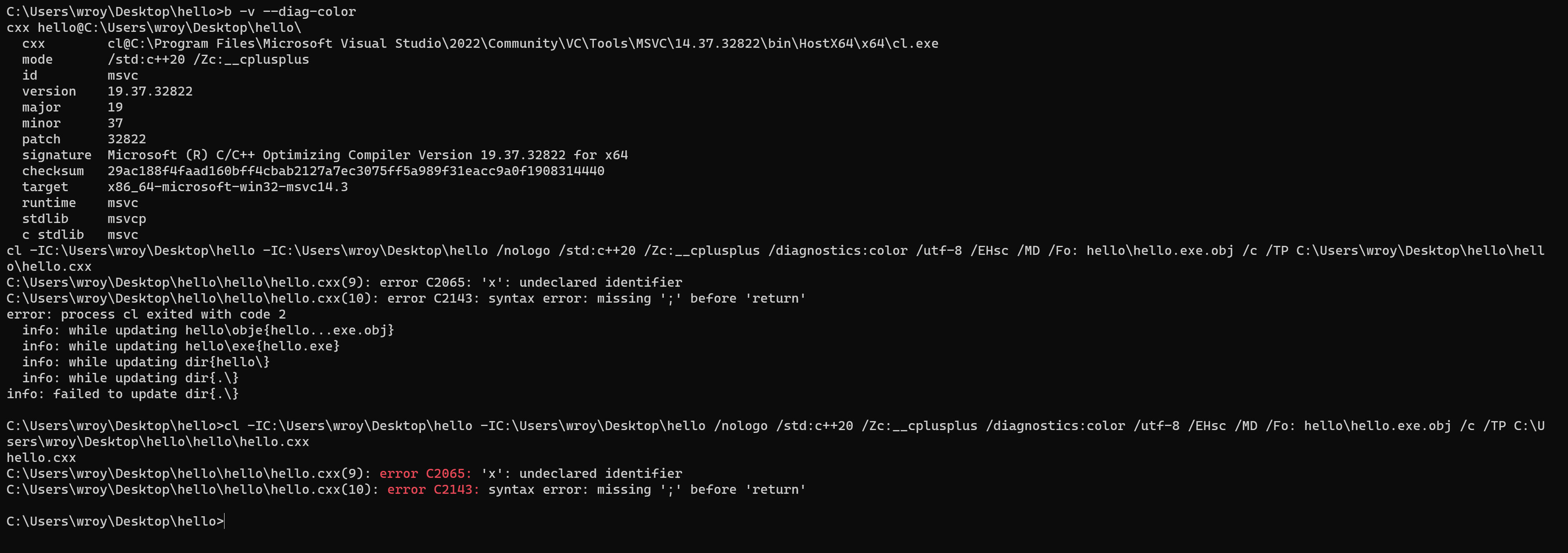 Windows Color Diagnostics With Gcc Clang Msvc · Issue 312 · Build2build2 · Github