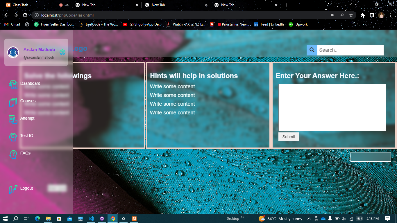 GitHub - arslanmatloob022/Front-End-Task: Training Tasks of Front-end Session