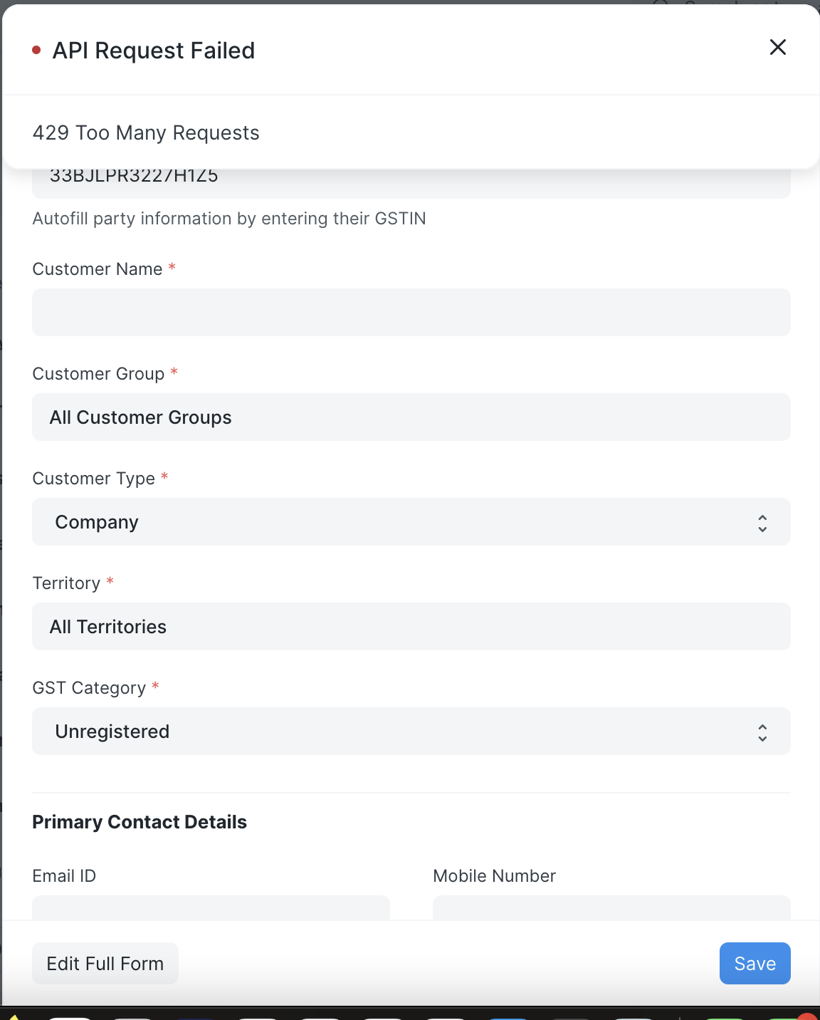 429 Too Many Requests · Issue #312 · resilient-tech/india-compliance · GitHub
