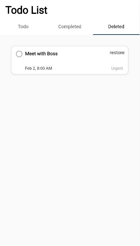 Deleted to-dos screen · Issue #5 · alyd101/Flutter-To-do-List-App · GitHub
