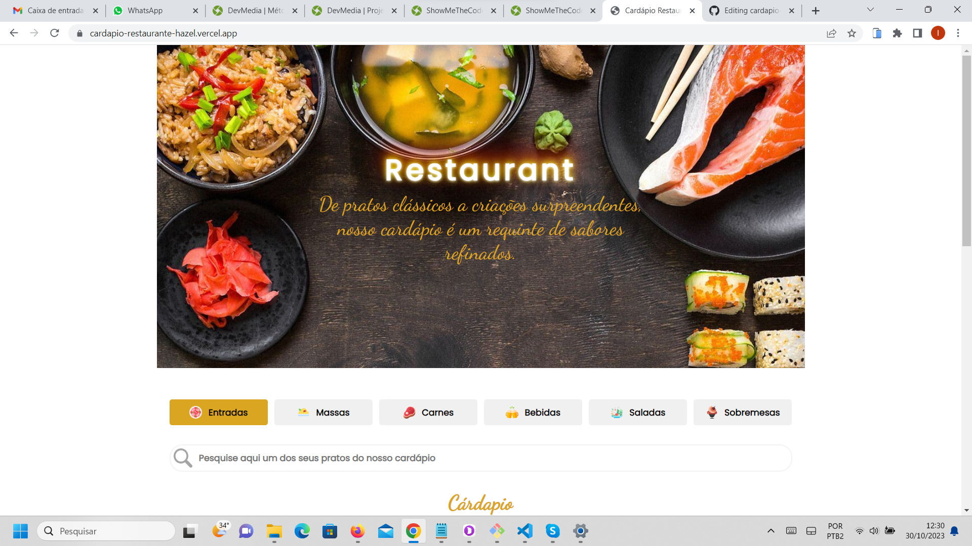 GitHub - Lucasgyn94/cardapio-restaurante-reactJS: Cardápio de Restaurante desenvolvido em ...