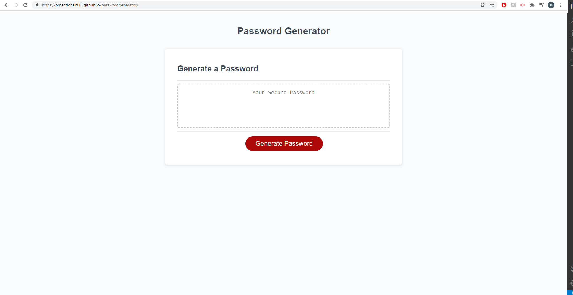 GitHub - pmacdonald15/passwordgenerator