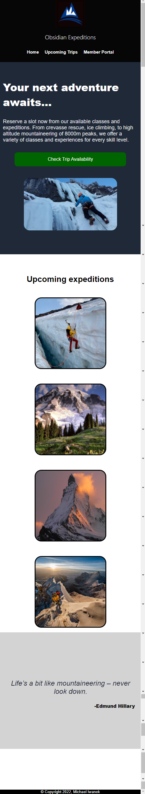 GitHub - Mike11199/Mountaineering-Landing-Page: Landing Page ...