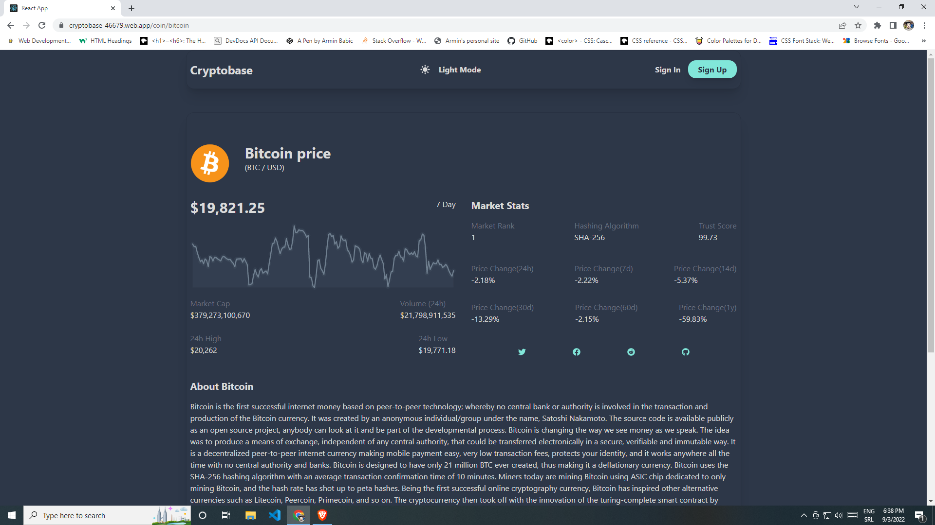 GitHub - ArminBabic/Crypto-Base: Crypto base with React,Firebase,Tailwind CSS,Axios...