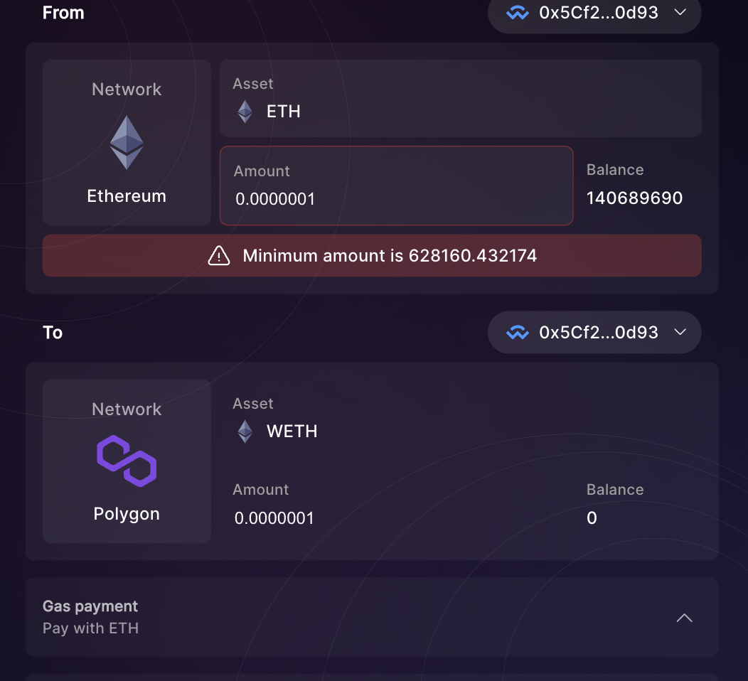 [QA][Mainnet] Incorrect value shown at minimum amount needed for transaction · Issue #431 ...