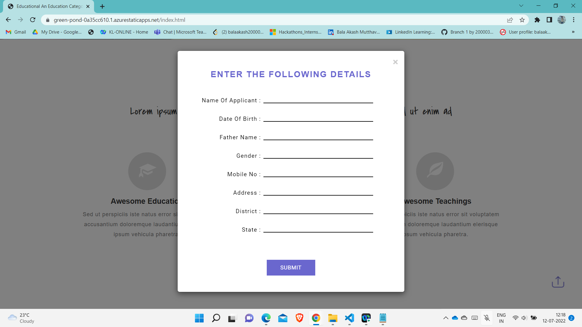 GitHub - BalaAkash2863/education: This is my final project for Future Ready Talent