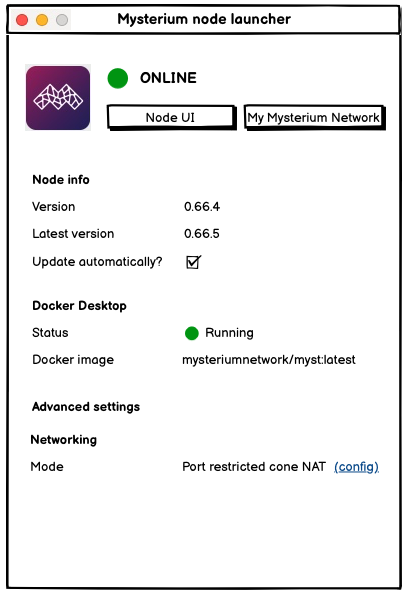 MacOS launcher UI improvements · Issue #9 · mysteriumnetwork/myst-launcher-osx · GitHub