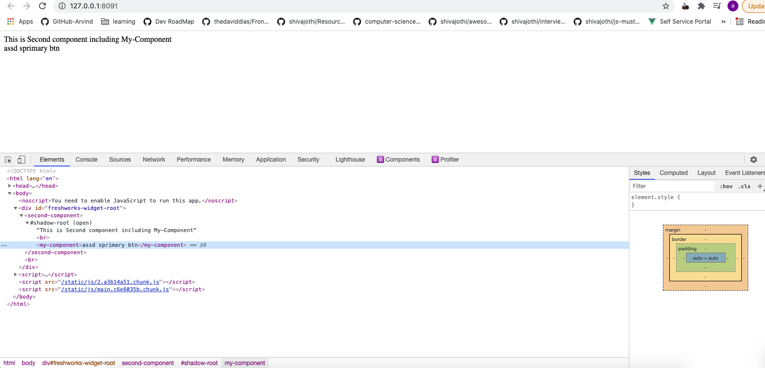 Auto Import And Define Dependencies Not Working With React Wrapper Using Dist Custom Elements